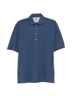 Brunello Cucinelli Linen And Cotton Polo Shirt - Multicolor