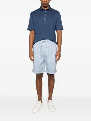 Brunello Cucinelli Linen And Cotton Polo Shirt - Multicolor