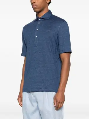 Brunello Cucinelli Linen And Cotton Polo Shirt - Multicolor