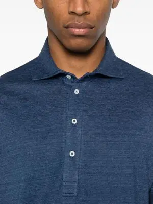 Brunello Cucinelli Linen And Cotton Polo Shirt - Multicolor