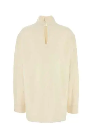 JIL SANDER Cream Wool Blend Blouse - Yellow