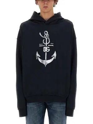 Dolce & Gabbana Printed Anchor Hoodie