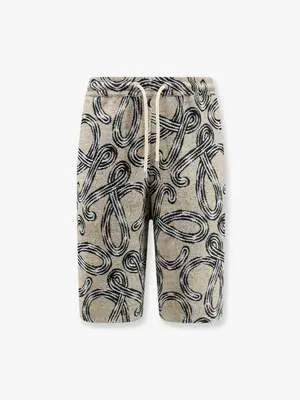 Loewe Terrycloth Shorts With Iconic Print - Multicolor