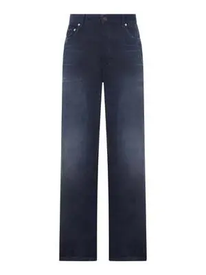 Balenciaga Wide Leg Denim Jeans - Multicolor
