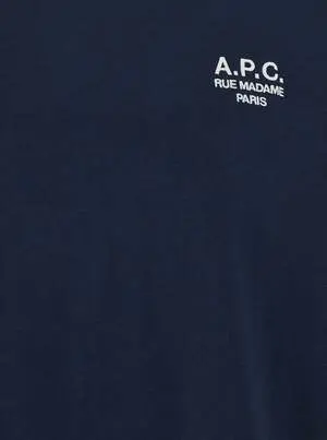 A.p.c. Crew Neck T-shirt With Embroidered Logo - Multicolor