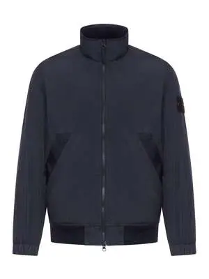 Stone Island Technical Fabric Jacket With Compass Logo - Blue