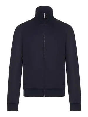 Gucci Technical Jersey Zip-up Jacket With Web Tape - Blue