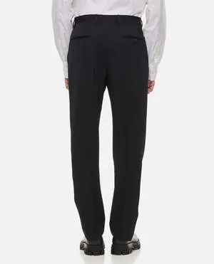 LANVIN Straight Leg Wool Trousers - Multicolor