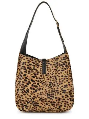 Saint Laurent Leopard Print Calf Hair Shoulder Bag - Multicolor