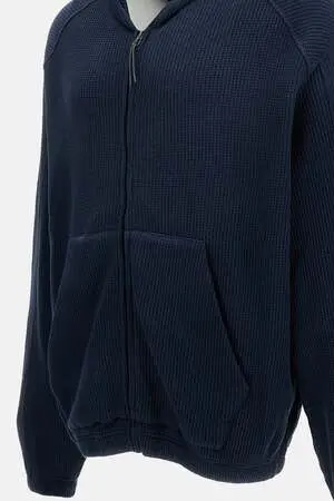 ROA Cotton Zip-up Hoodie With Waffle Texture