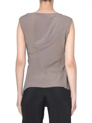 Rick Owens Draped Knot Detail Sleeveless Top - Gray