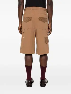 Gucci Cotton Bermuda Shorts With Gg Motif - Multicolor