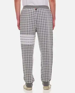 Thom Browne Check 4 Bar Cotton Sweatpants