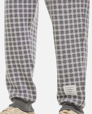 Thom Browne Check 4 Bar Cotton Sweatpants
