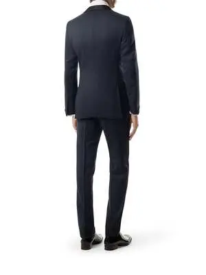 TOM FORD O`connor Wool And Silk Twill Evening Dress - Blue