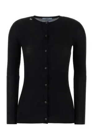 Prada Ribbed Wool Cardigan