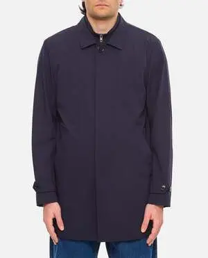 FAY FAY Long Coat With Zip And Button Closure Multicolor