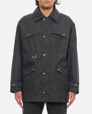 Fendi Coated Canvas Logo Blouson