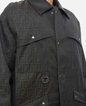 Fendi Coated Canvas Logo Blouson