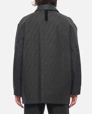 Fendi Coated Canvas Logo Blouson