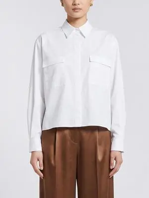 Max Mara Shirt With Classic Collar And Button-up Front - White