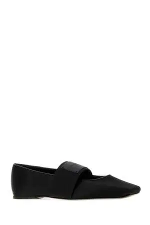 Givenchy Satin Sliced Square Ballerinas - Black