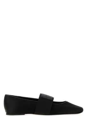 Givenchy Satin Sliced Square Ballerinas - Black