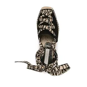 Stella McCartney Canvas Espadrilles With Tie-fastening Ankle Strap - Black