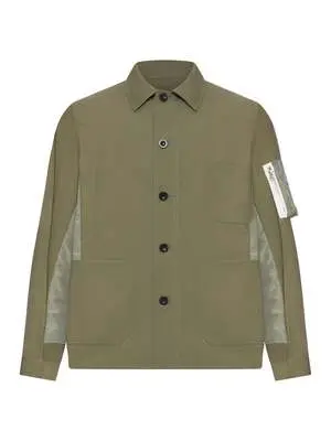 Sacai Cotton Jacket With Nylon Details