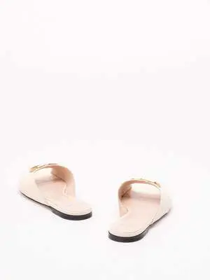 Valentino Garavani Vlogo Signature Embossed Calfskin Slides - Multicolor