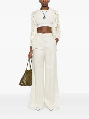 Max Mara Linen Wide Leg Trousers - Multicolor