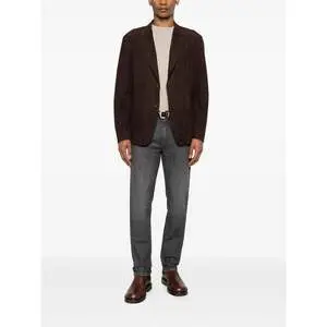 Zegna Grey Denim Slim-fit Jeans