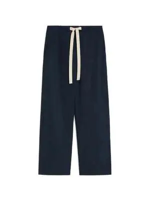 Max Mara Cotton Wide Leg Pants - Multicolor