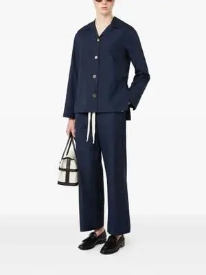 Max Mara Cotton Wide Leg Pants - Multicolor