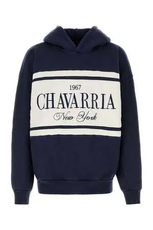 WILLY CHAVARRIA Oversize Stripe Sweatshirt - Blue
