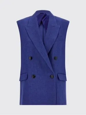 Max Mara Double Breasted Waistcoat - Blue