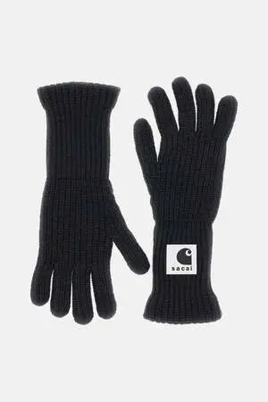 Sacai X Carhartt Wip Wool-blend Knit Gloves - Multicolor