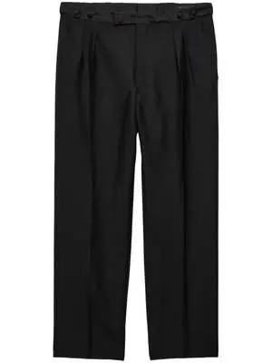 Prada Wool And Mohair Tailored Pants - Multicolor
