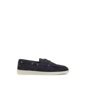 Prada Suede Low-top Boat Shoes With Artisan Finishes