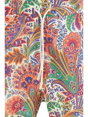 Etro Roma Swim Shorts With Placed Floral Print - Multicolor