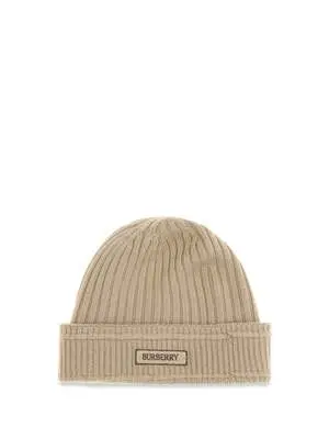 Burberry Wool Beanie - Cream