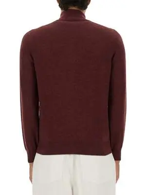 Brunello Cucinelli Cashmere Quarter Zip Sweater - Brown