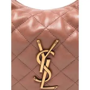 Saint Laurent Quilted Lambskin Hobo Bag