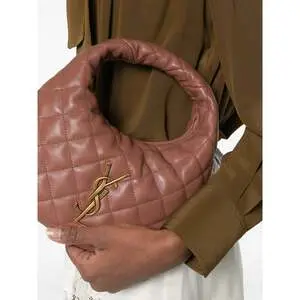 Saint Laurent Quilted Lambskin Hobo Bag