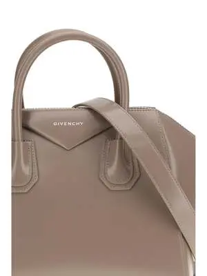 Givenchy Antigona Small Leather Box Handbag - Gray