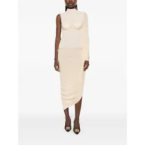 JEAN PAUL GAULTIER High Neck Sleeveless Paneled Dress