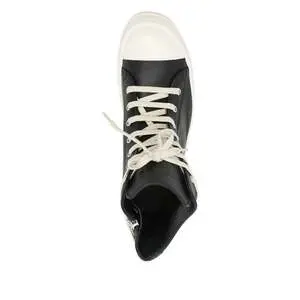 Rick Owens Leather Lace-up Trainers - Black