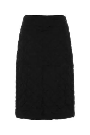 JIL SANDER Quilted Viscose Skirt - Black
