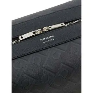 FERRAGAMO Monogram Leather Wash Bag