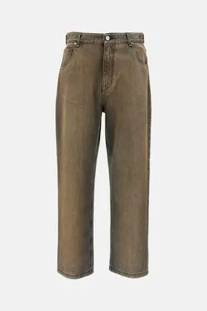 Fendi Cotton Trousers With Washed Effect